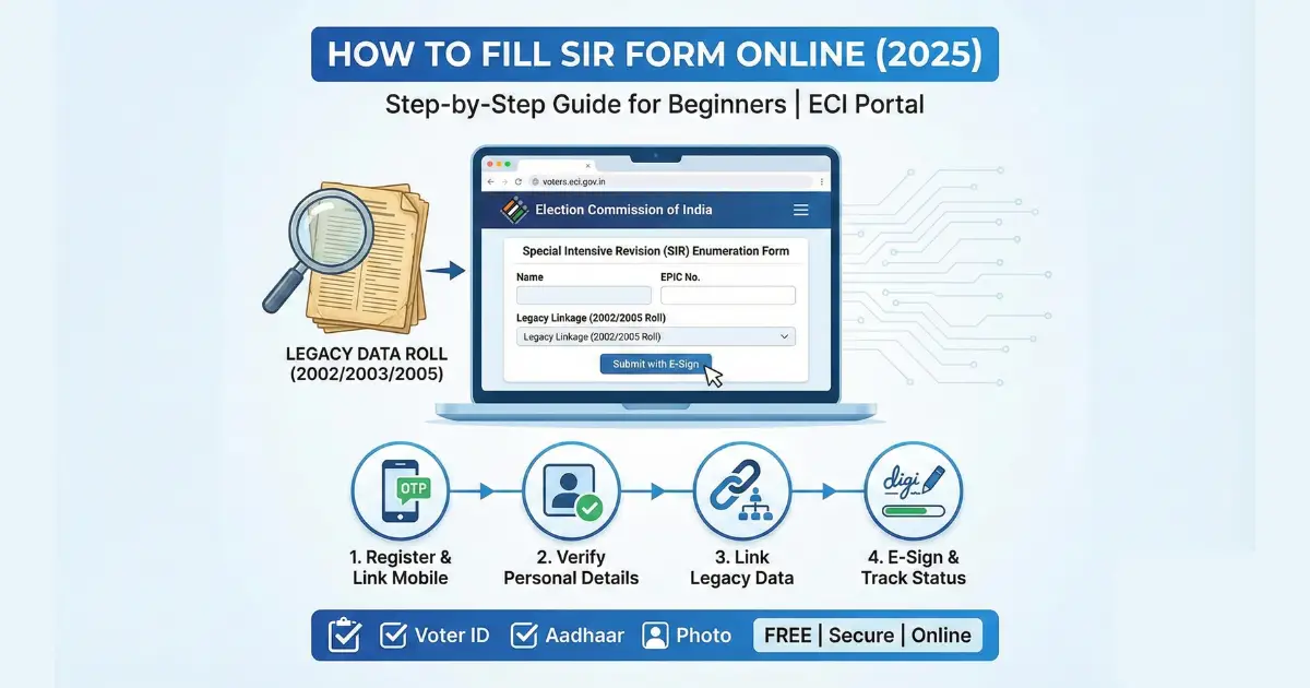 How to Fill SIR Form Online for Beginners [2025]